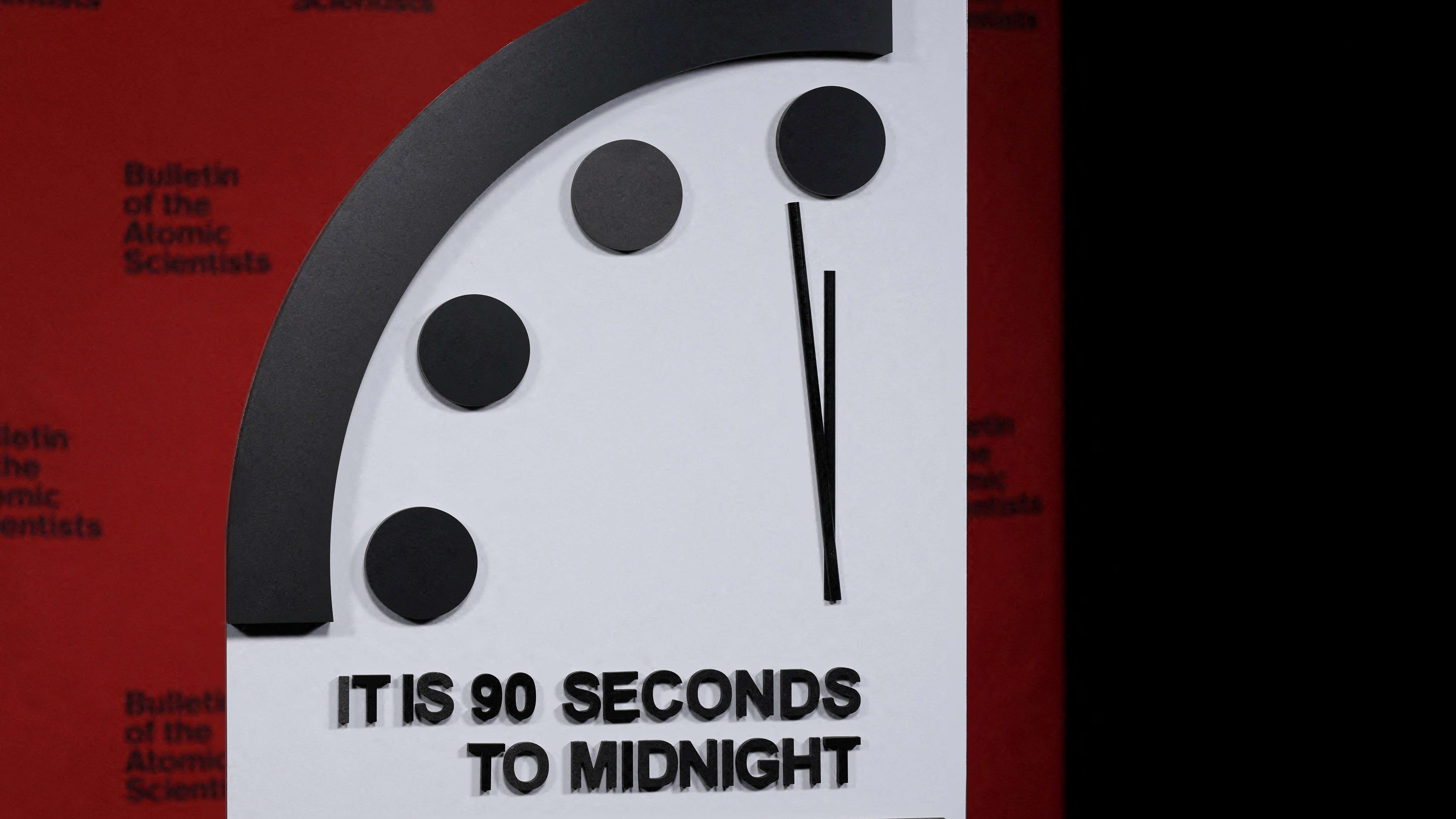 Doomsday clock moves to 90 seconds to midnight – the closest in history