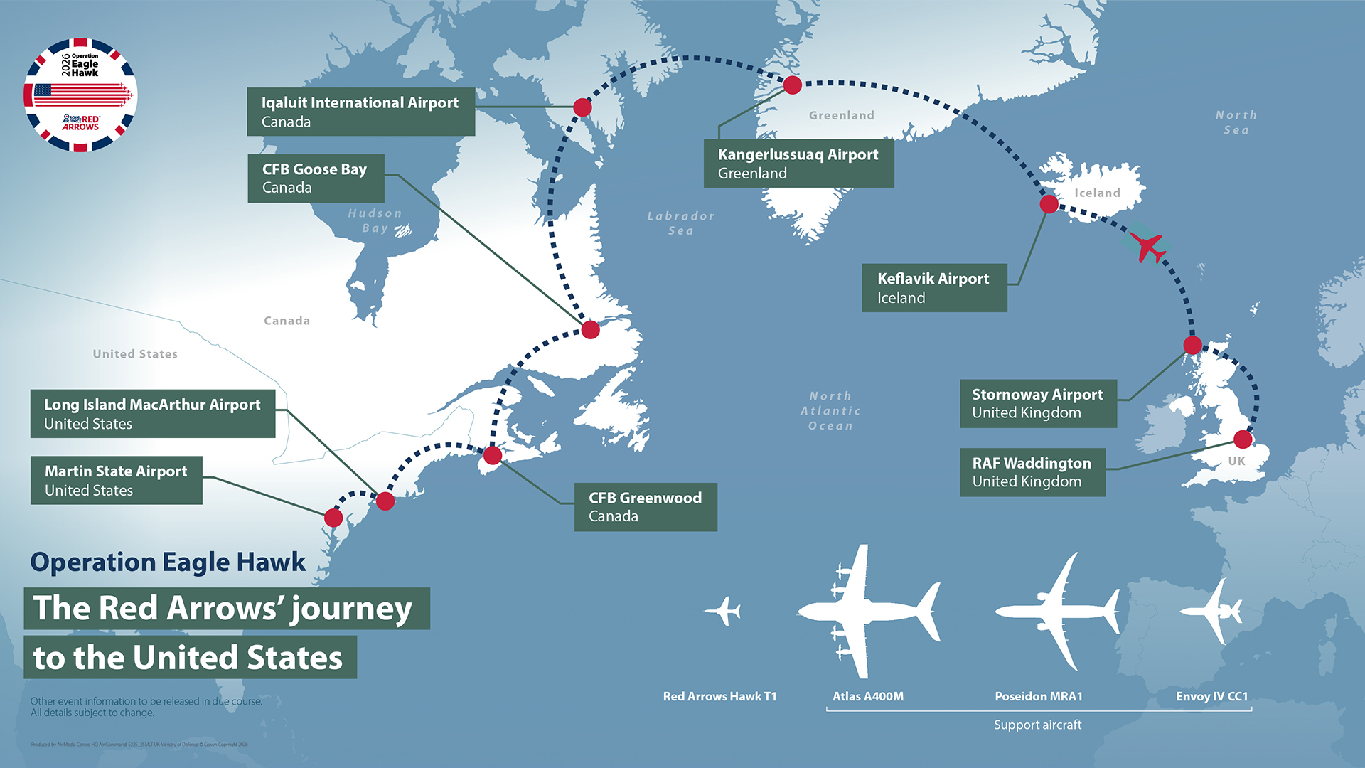 Red Arrows need to get to US but Hawks can only fly 750 miles – so what ...