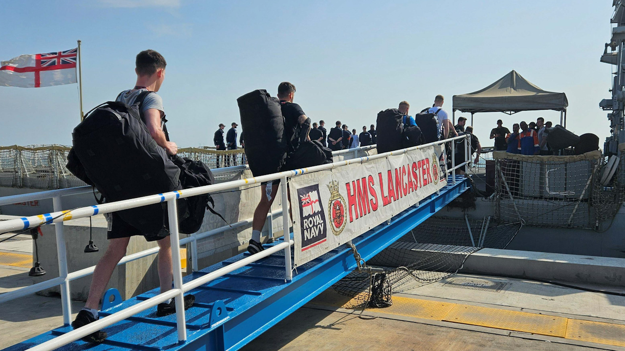 HMS Lancaster rotates 200-strong crew for Middle East missions over ...