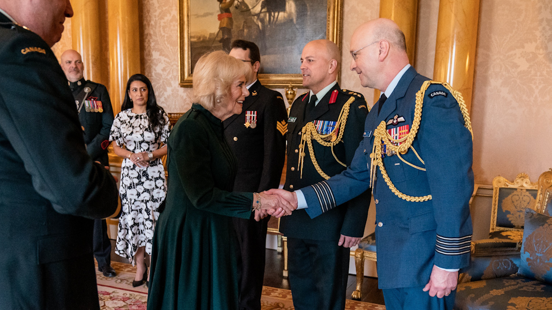 Queen Consort Camilla hosts reception for Canadian Armed Forces