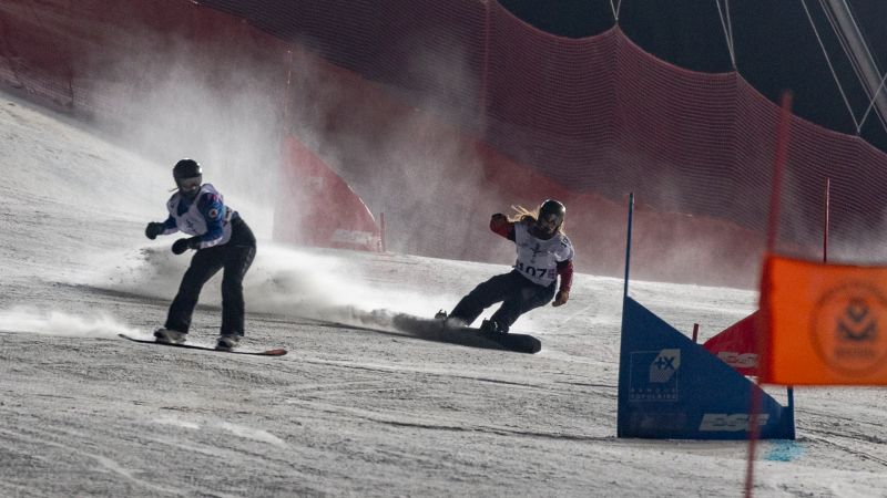 Snowboarders shine under the lights with exciting Parallel Slalom runs ...