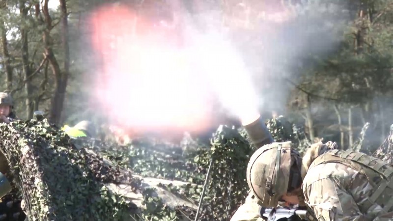 Live Mortar Firing In Germany With The 'Tigers'