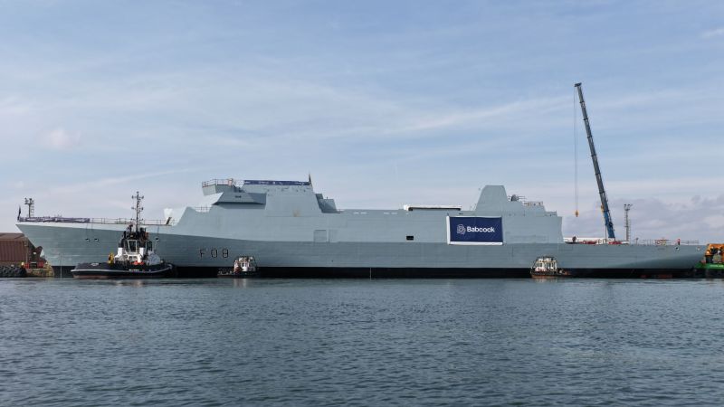 Getting active: Royal Navy's newest Type 31 frigate enters the water ...