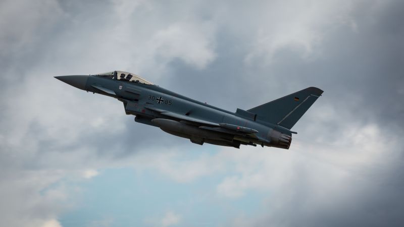 Watch: Breathtaking video shows Germany's Nato Eurofighter jets soaring ...