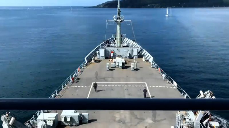 Timelapse video shows HMS Scott leaving Devonport for year-long deployment