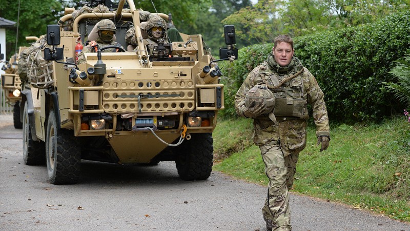 Soldier Uses Jackal Armoured Vehicle To Visit His Parents