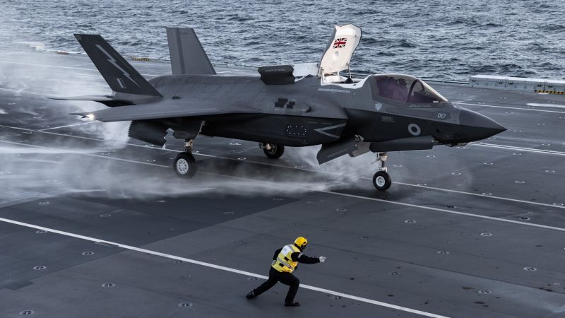 F-35 jets return to RAF Marham after defending Carrier Strike Group ...
