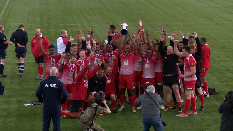 British Army rugby union team win Inter Services in Scotland