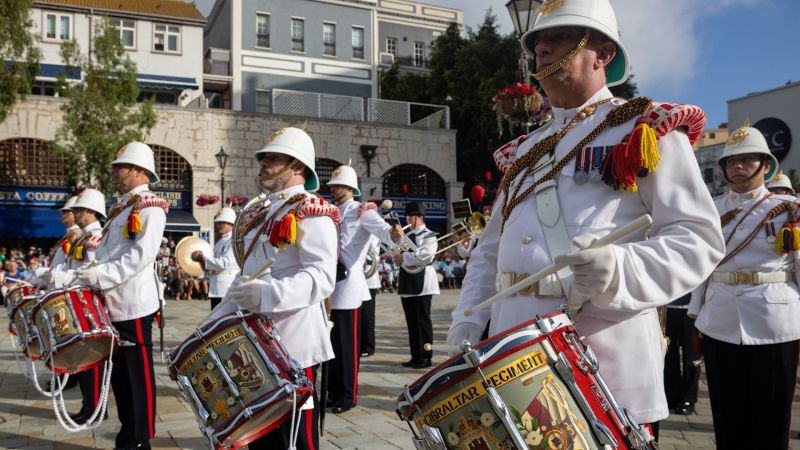 Hundreds watch British Forces Gibraltar parade mark King Charles's birthday
