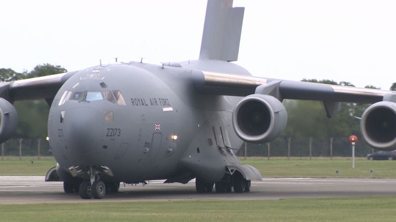 RAF Personnel Practise Providing Humanitarian Aid At Short Notice