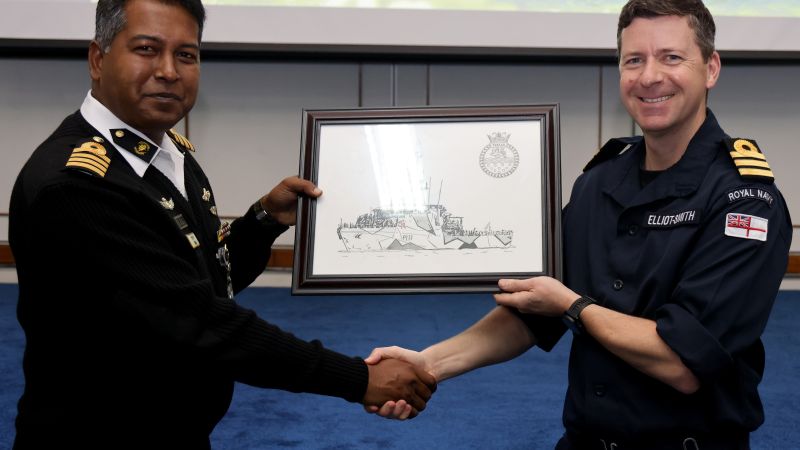 Royal Navy warship HMS Tamar met with warm welcome for joint training ...