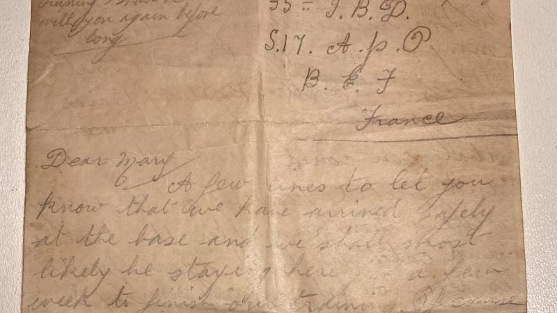 WW1 Love Letters To Be Reunited With Family