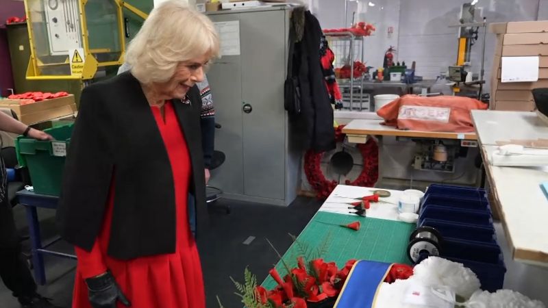 Watch: Duchess of Cornwall prepares Remembrance symbols at London's ...