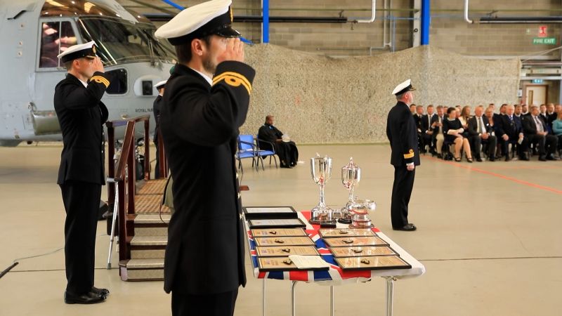 Newly qualified Merlin pilots get their Wings