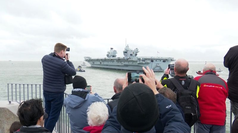 HMS Queen Elizabeth sets sail for northern Europe deployment