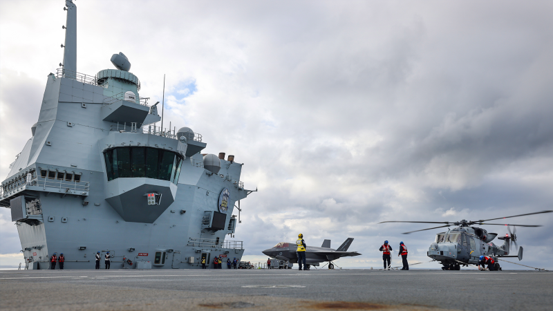 UK Carrier Strike Group led by HMS Prince of Wales forms for Exercise ...