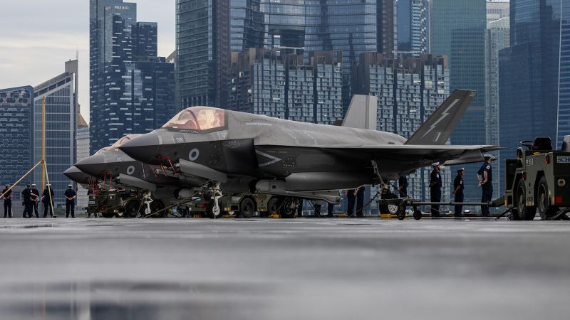 F-35B Lightning jets pictured in Singapore after HMS Prince of Wales ...