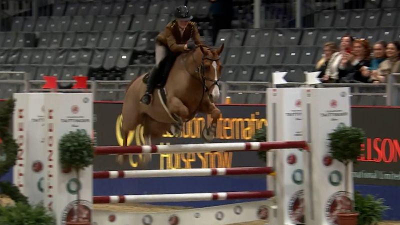 Watch again as military showjumpers battle in the Forces final