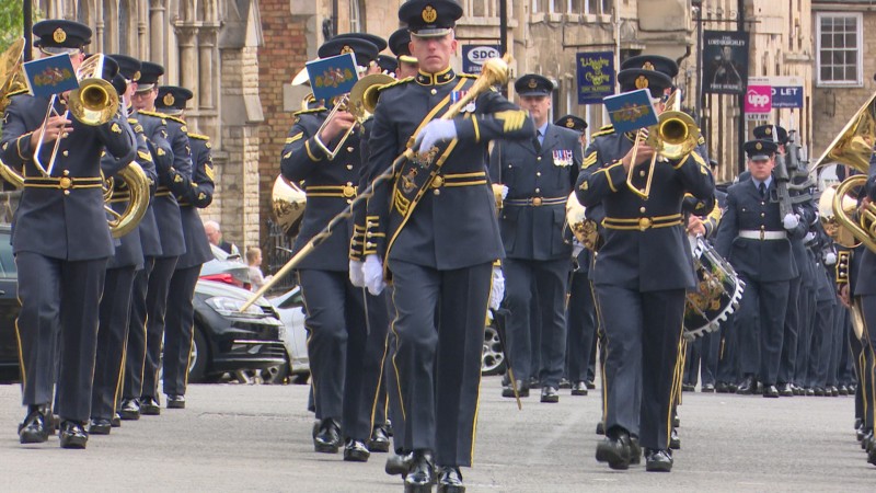 RAF Wittering Parade Through Stamford To Celebrate Freedom Of Town