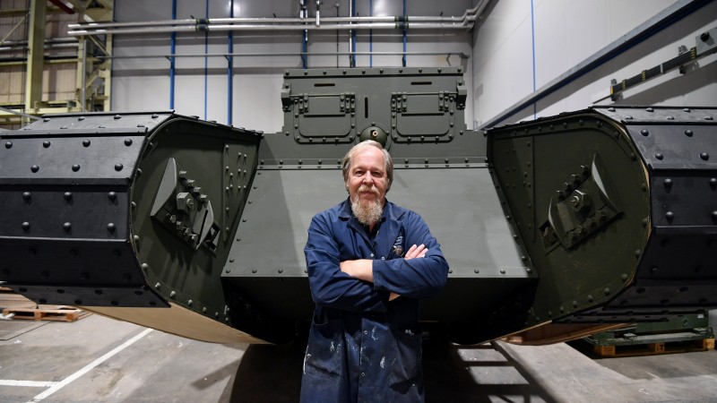 Tank Fan Builds Full-Sized WW1 Replica... With Just Wood!
