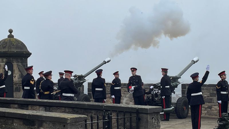 Celebratory military gun salutes ring out across UK as King is crowned