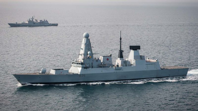Royal Navy and Royal Air Force deployed to shadow Russian warships