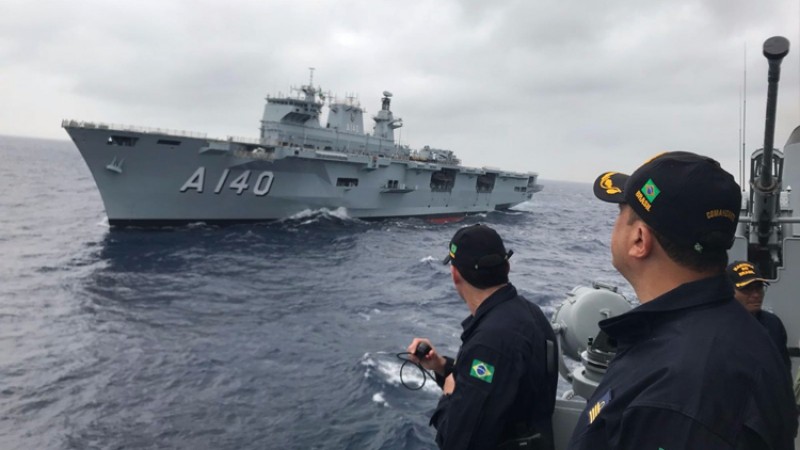 Former HMS Ocean Begins New Role As Brazilian Flagship