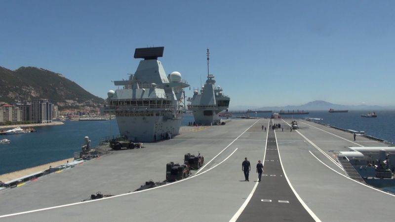 HMS Prince Of Wales In Gibraltar For First Overseas Visit