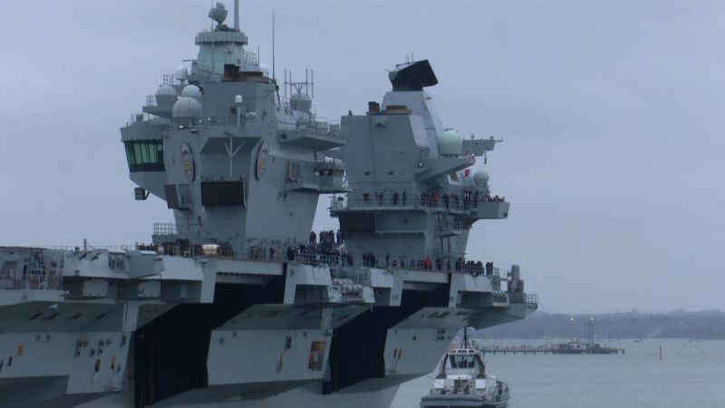 HMS Prince of Wales arrives in Portsmouth before major deployment