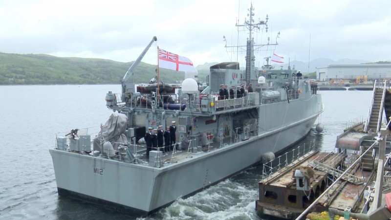 Navy Minehunter Leaves For Three-Year Gulf Deployment