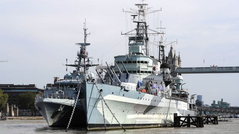 HMS Belfast, the Town-class London landmark that fired some of the first shots on D-Day