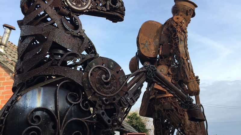 Scrap Metal Soldier Sculpture Honours End Of WW1