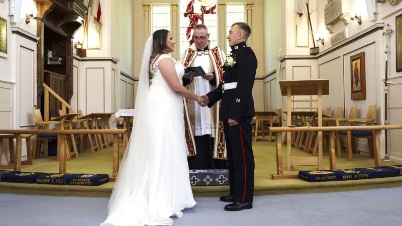 Royal Navy Couple Married At Fourth Attempt
