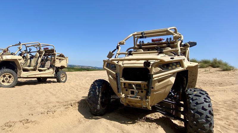 Amazing first-hand views as Royal Marines learn to drive MRZR Light ...