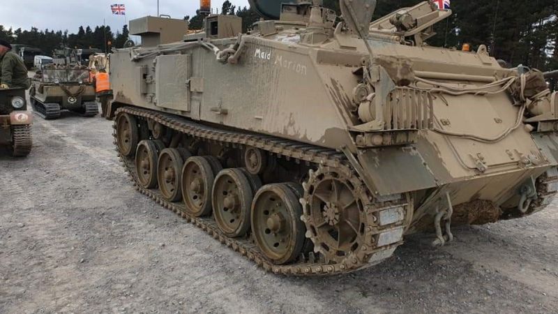 Military Tracked Vehicle Takes On Tractor In Tug-of-War Competition