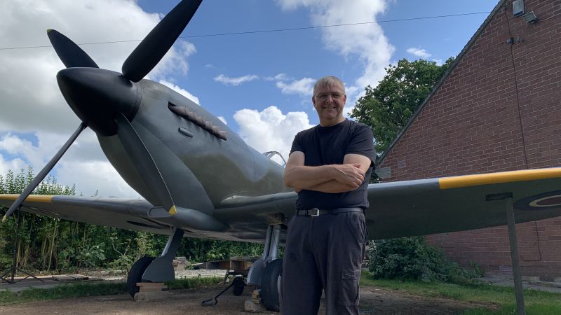 Meet the man who has built a full-scale replica Spitfire... in his garden