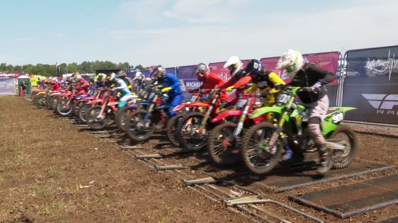 Military riders compete at British Motocross championships
