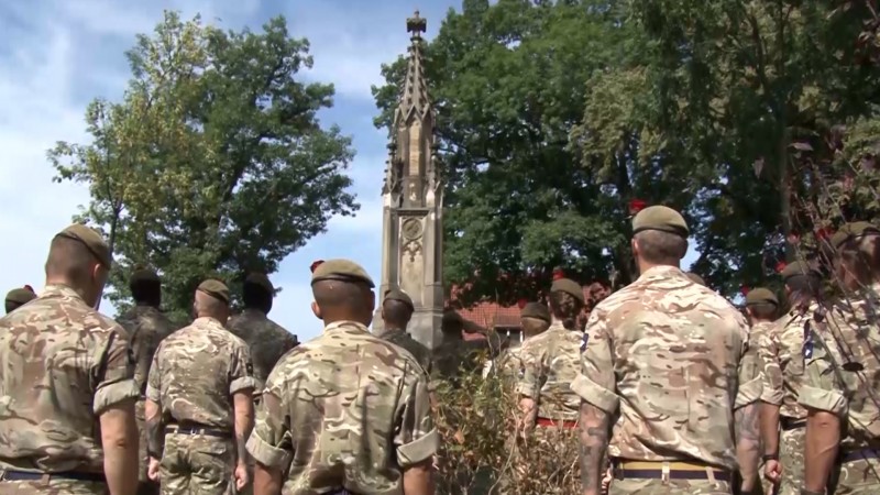 British Troops Mark Minden Day At Battlefield Memorial