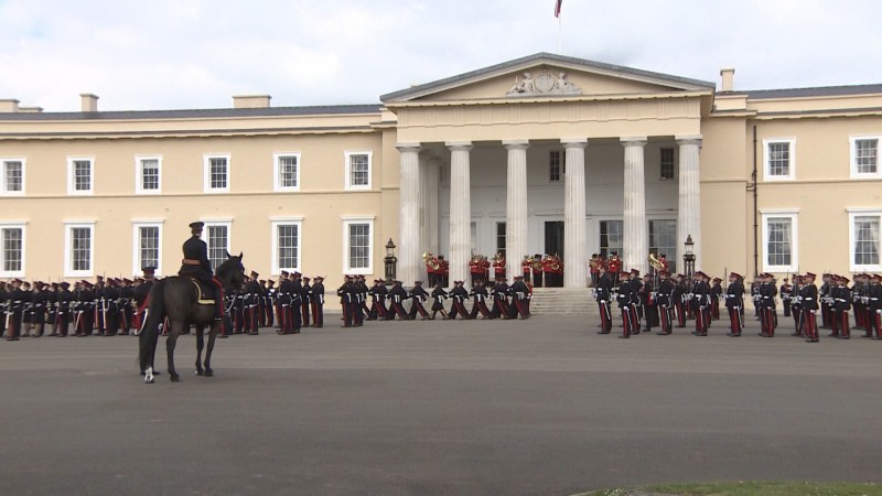 Prime Minister Represents Queen At Sandhurst Sovereign's Parade