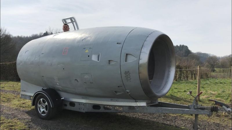 Ex-RAF Engineer Transforms VC10 Jet Engine Into Four-Bed Caravan