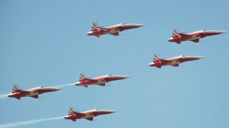 Swiss 'Red Arrows' Equivalent Mistakenly Fly Over Yodelling Festival