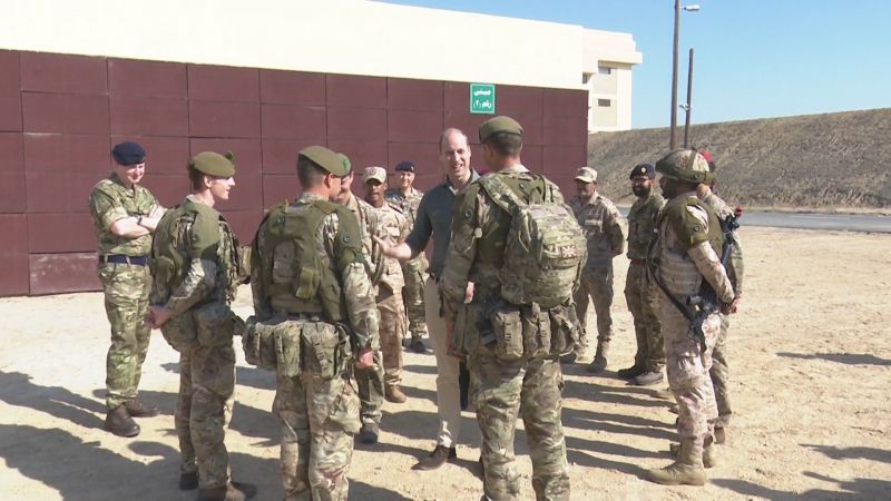 Prince William Visits British Troops Deployed In Kuwait