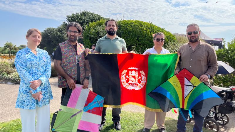 Kite festival brings together Afghan families who managed to escape ...