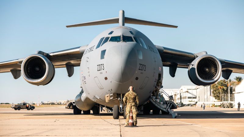 RAF C-17 Globemaster delivers rat packs and med kits to Lebanese Armed ...
