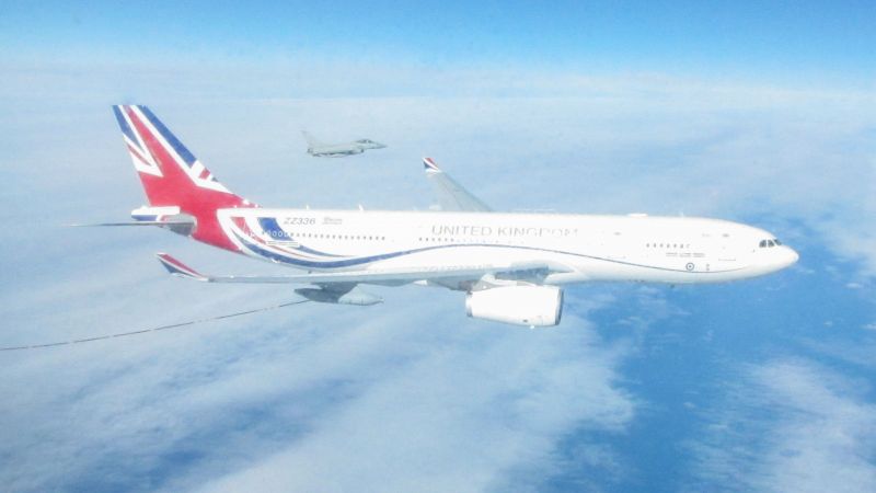 'Union Flag' VIP Voyager Supports RAF Scramble