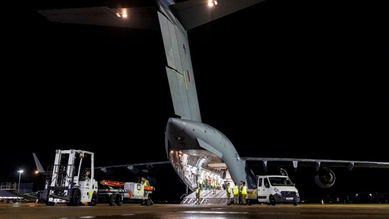 Second RAF flight delivers equipment to support aid crossing into Gaza