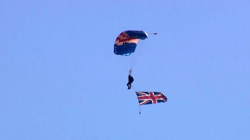 'Nervy' first jump for highly experienced parachutist and newest member ...