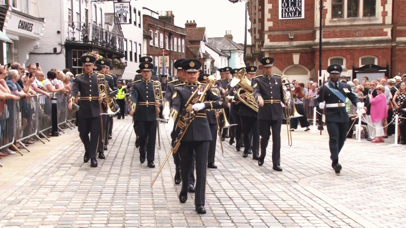 RAF Halton Personnel Parade Through Hemel Hempstead