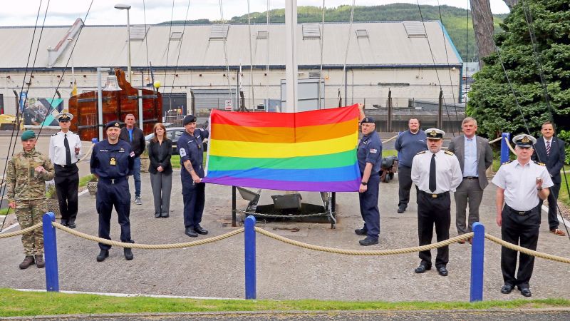 Pride Flags Displayed At Navy Buildings In Scotland