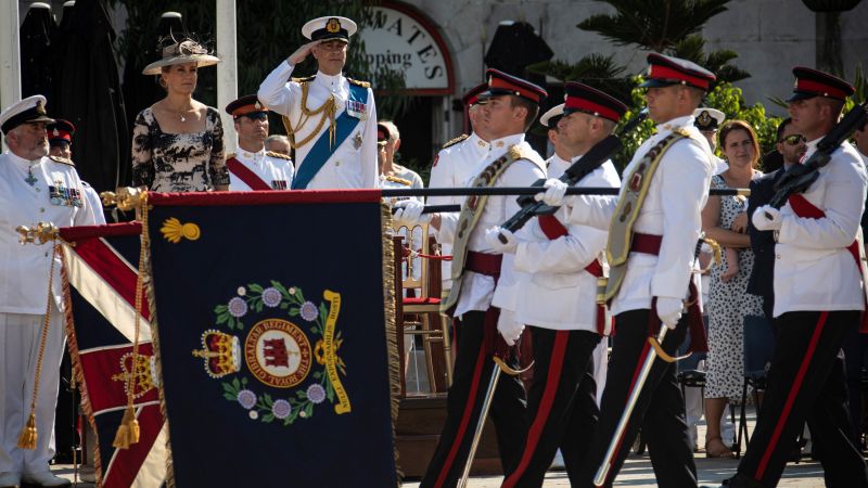 Royals continue Gibraltar Jubilee celebrations with Queen's Birthday Parade